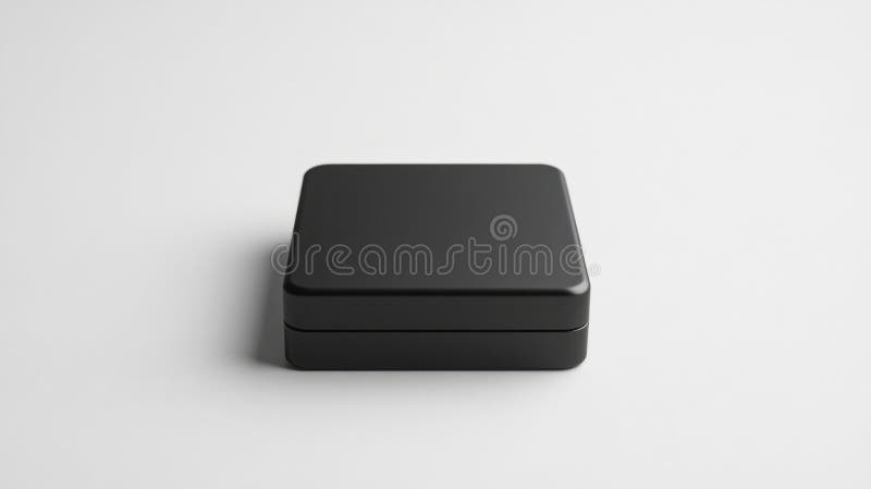 Sleek Black Square Box a Minimalist Container for Packaging with Clean ...