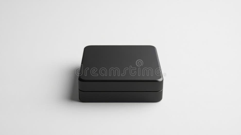 Sleek Black Square Box a Minimalist Container for Packaging with Clean ...