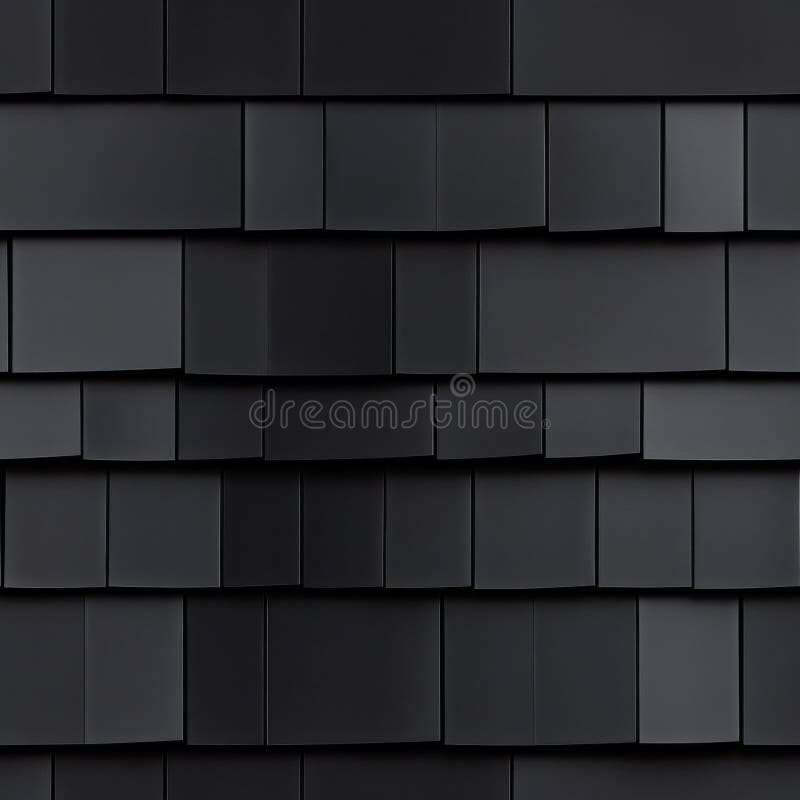 Sleek Black Tile Roof Pattern with Overlapping Panels for Modern ...