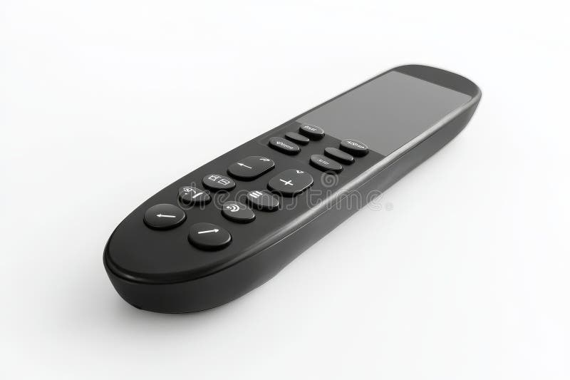 A Sleek Black TV Remote Control with a Touchpad and Buttons Perfect for ...