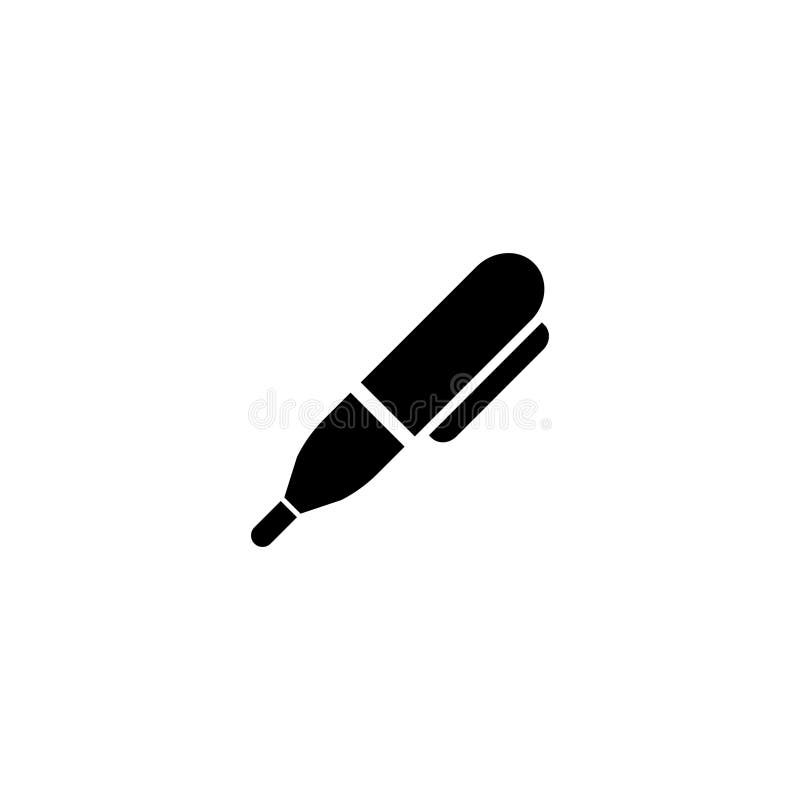 Sleek Black Vector Pen Icon, Ideal for Professional and Educational Use ...