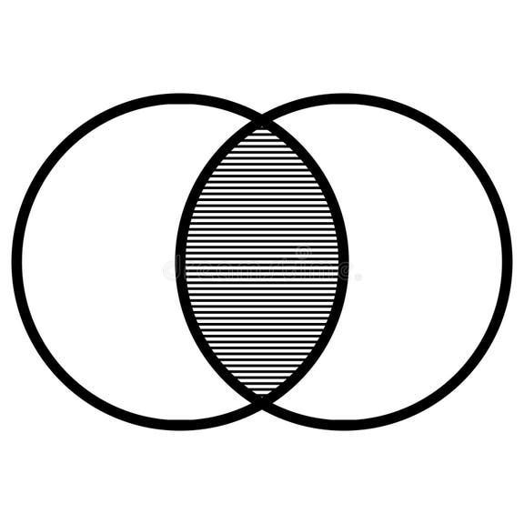 Sleek Black Venn Diagram Intersection Pattern in Simple Design Stock ...