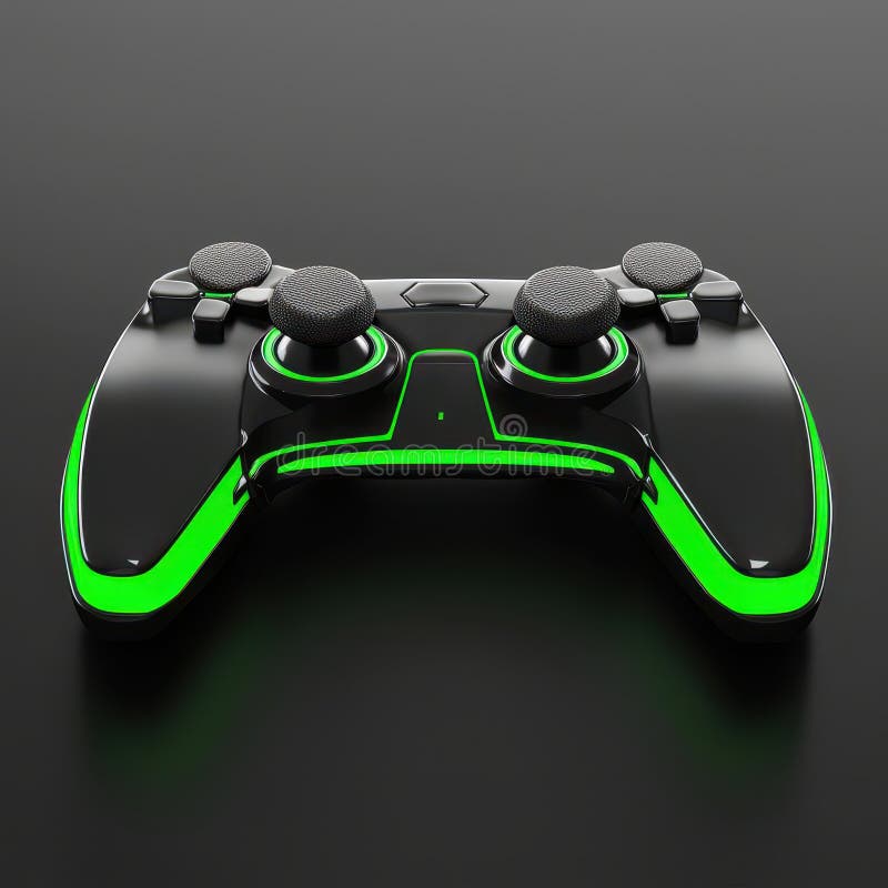 Black Wireless Gamepad Controller Dark Surface Stock Photos - Free ...