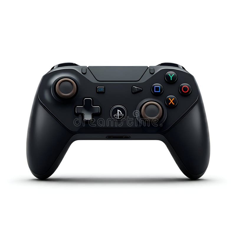 AI Generated Image of a Black Video Game Controller Stock Illustration ...