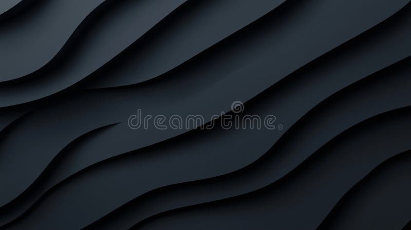 Sleek Black Waves Create Modern, Textured Background with Depth and ...