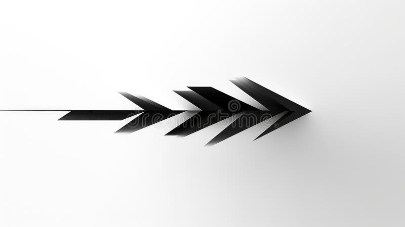 Sleek Black and White Arrows Stock Illustration - Illustration of ...