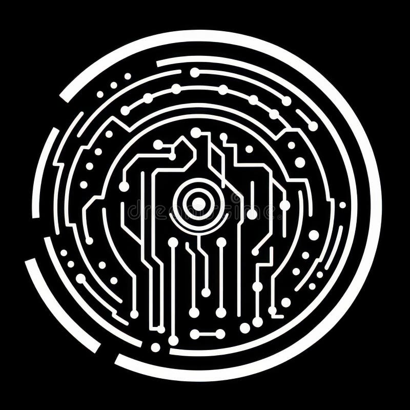 A Sleek Black and White Logo Representing the Field of Computer Science ...