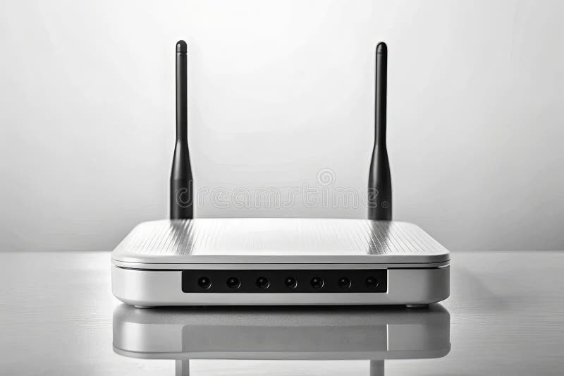 Sleek Black and White Small Router a Modern Minimalist Wireless ...