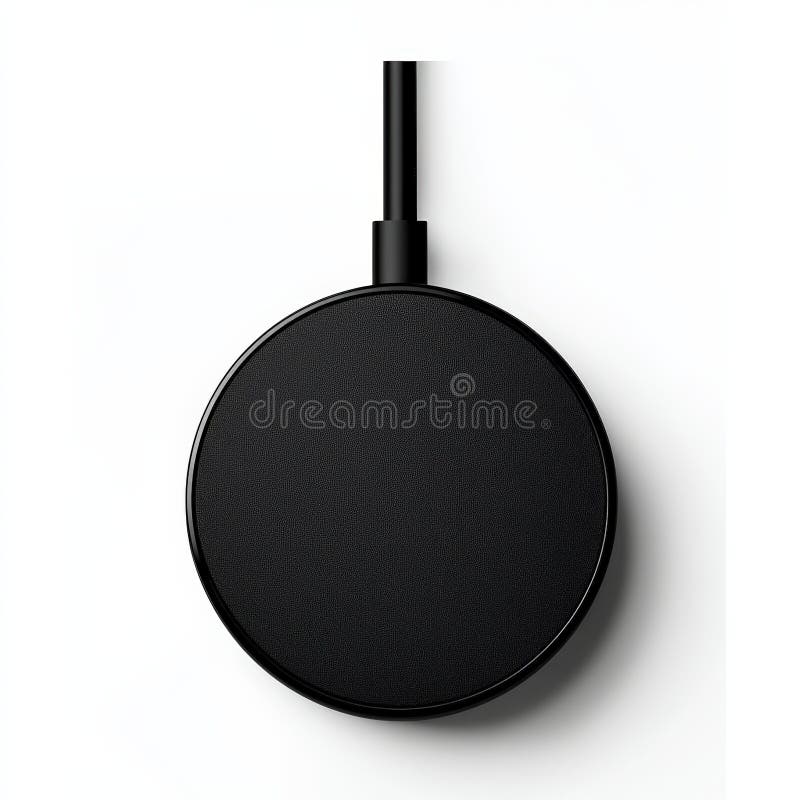 Sleek Black Wireless Charger on a Clean Background Ideal for Modern ...
