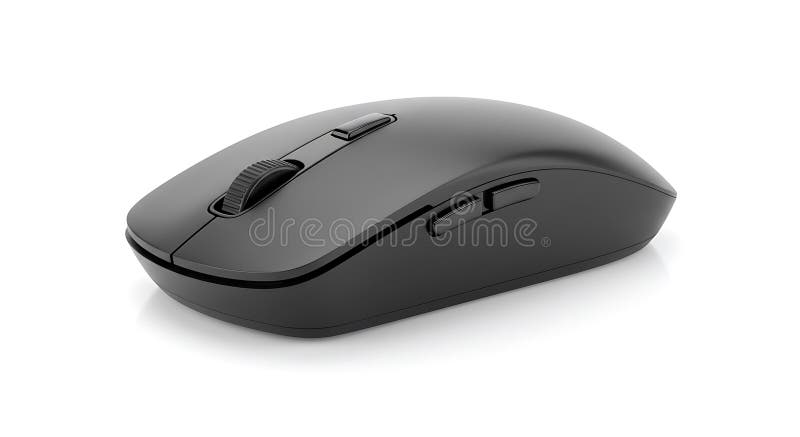 Sleek Black Wireless Computer Mouse with a Smooth, Ergonomic Design ...