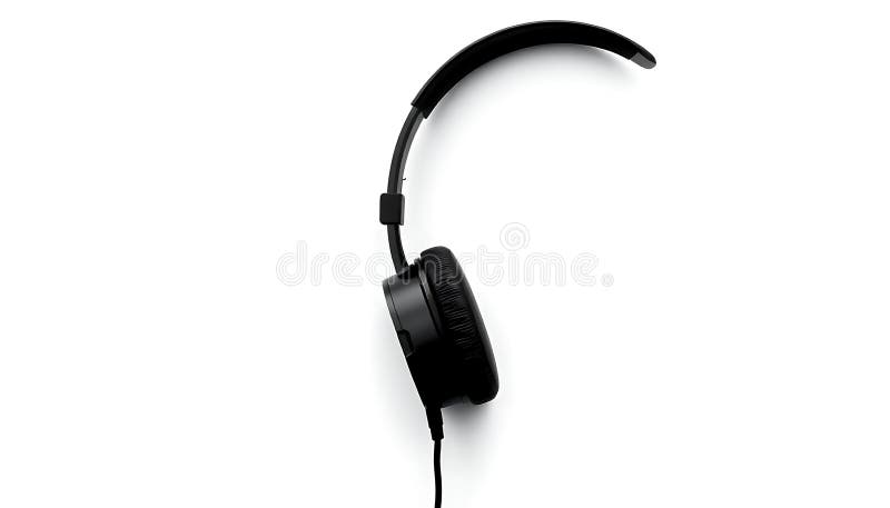 Sleek Black Wireless Headphones, Modern Audio Technology Device ...