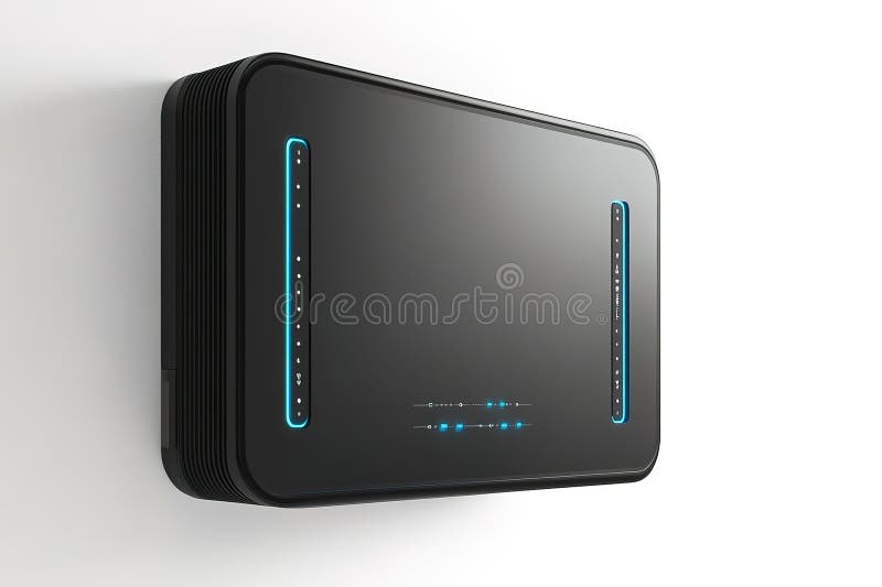 Sleek Black Wireless Router: High-Speed Internet Connection, Powerful ...
