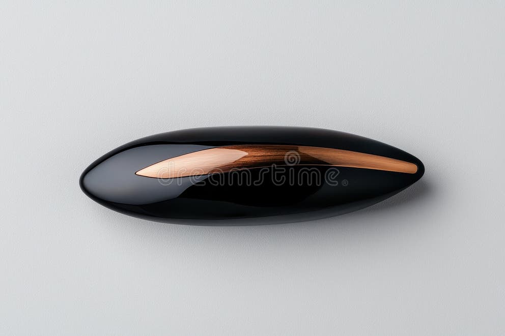 Sleek Black and Wood Computer Mouse Stock Illustration - Illustration ...