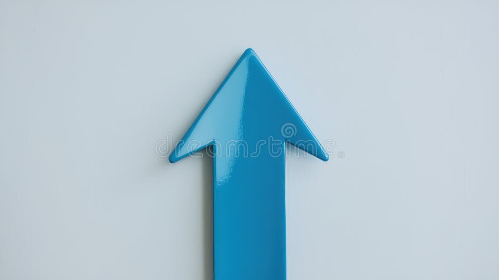 A Sleek Blue Arrow Pointing Upwards, Symbolizing Growth and Progress on ...