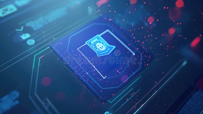 Sleek Blue Background Highlighting a Digital Certificate with Verified ...