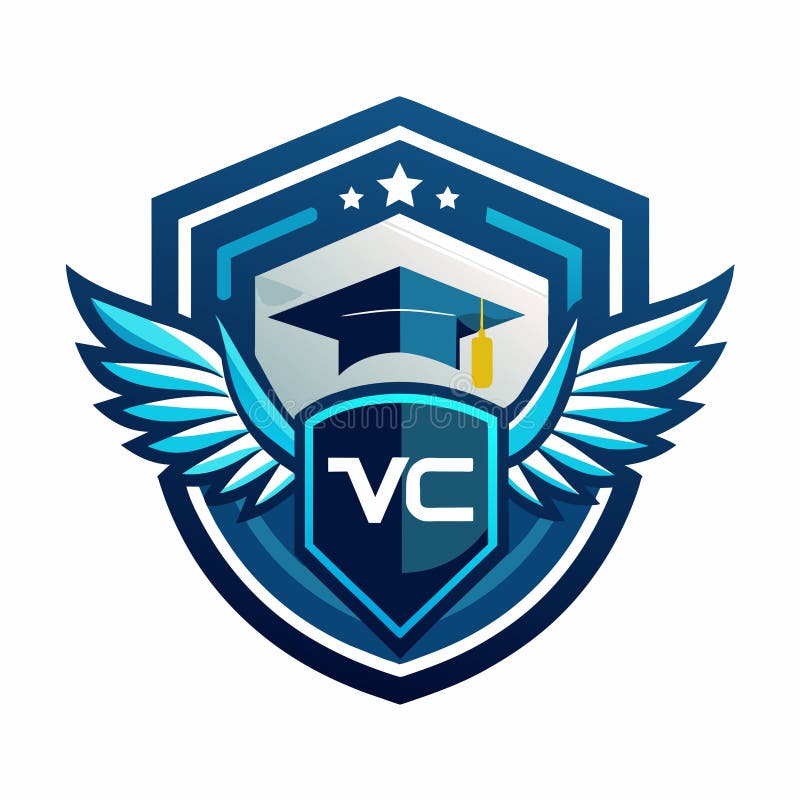 Sleek Blue and White Tech Education Logo Design Featuring Wings and ...