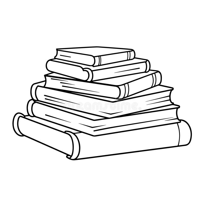 Clean Vector Outline of Books Icon for Versatile Applications Stock ...