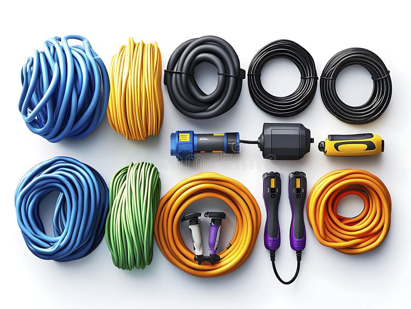 Sleek Bundle of Multi-Connector EV Charging Cables Stock Photo - Image ...