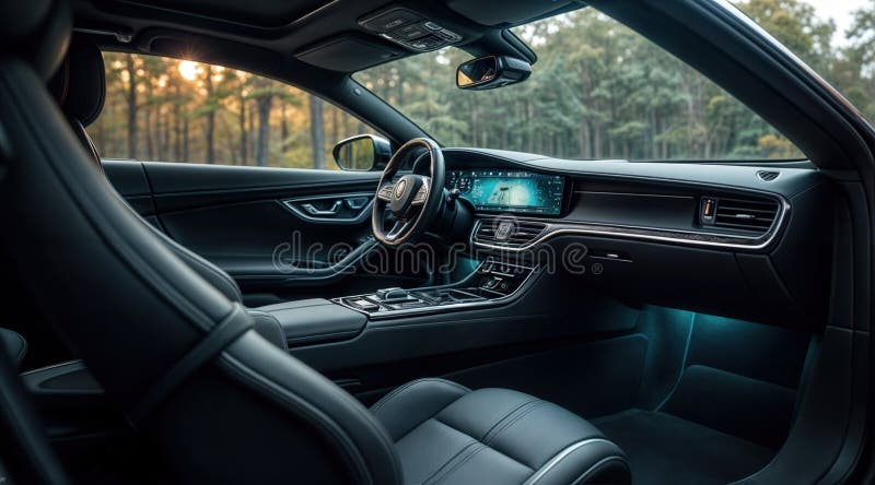 Luxury Vehicle Interior Showcasing Modern Design and Technology in a ...