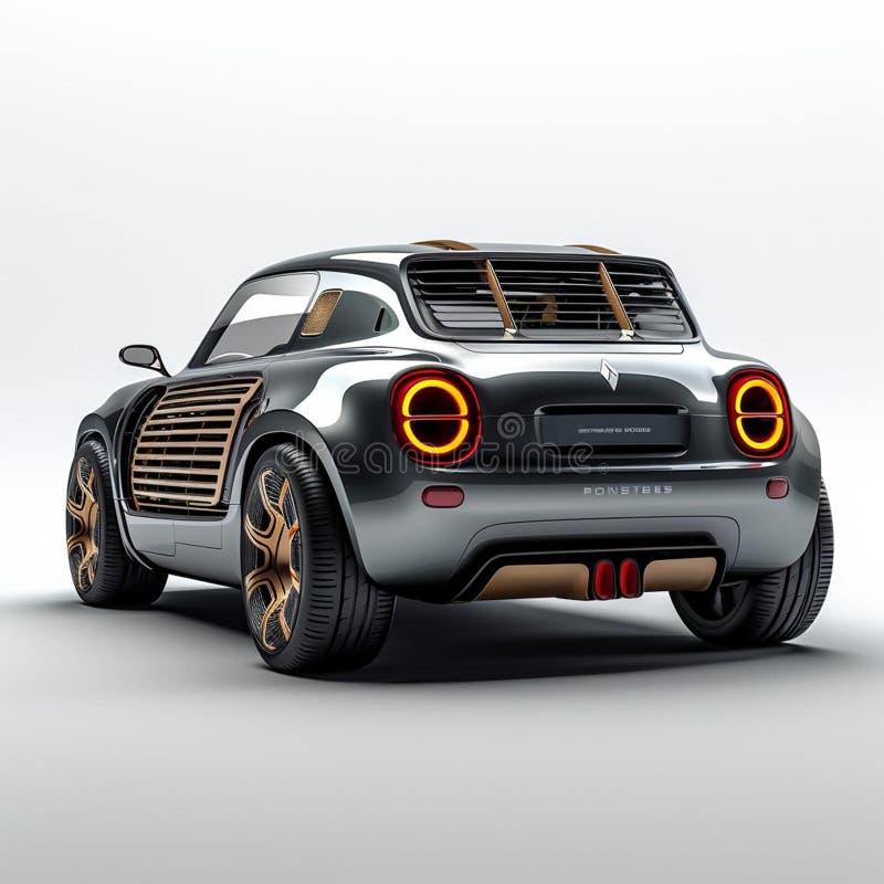 Sleek Car on a Smooth Concrete Surface, AI-generated Stock Illustration ...
