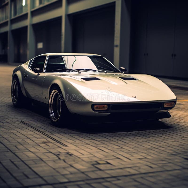 Sleek Car on a Smooth Concrete Surface, AI-generated Stock Illustration ...