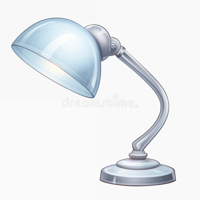 A Sleek Cartoon Desk Lamp Providing Bright Light in a Cozy Workspace ...