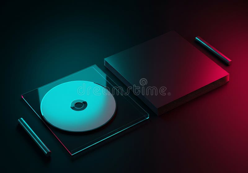 Sleek CD Case Display with a Modern Aesthetic and Contrasting Colors ...