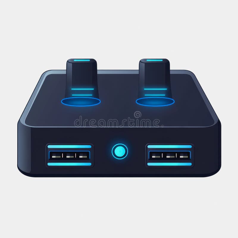 Stylish Charging Hub with Dual USB Ports and Illuminated Indicators ...