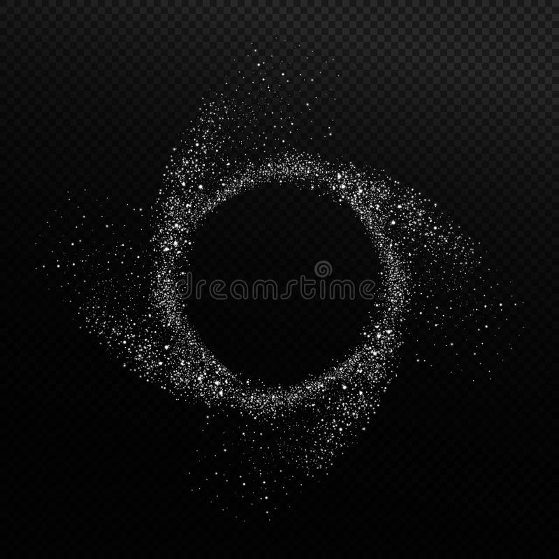 A Sleek, Circular, Glittering Dust Effect Set Against a Dark Background ...