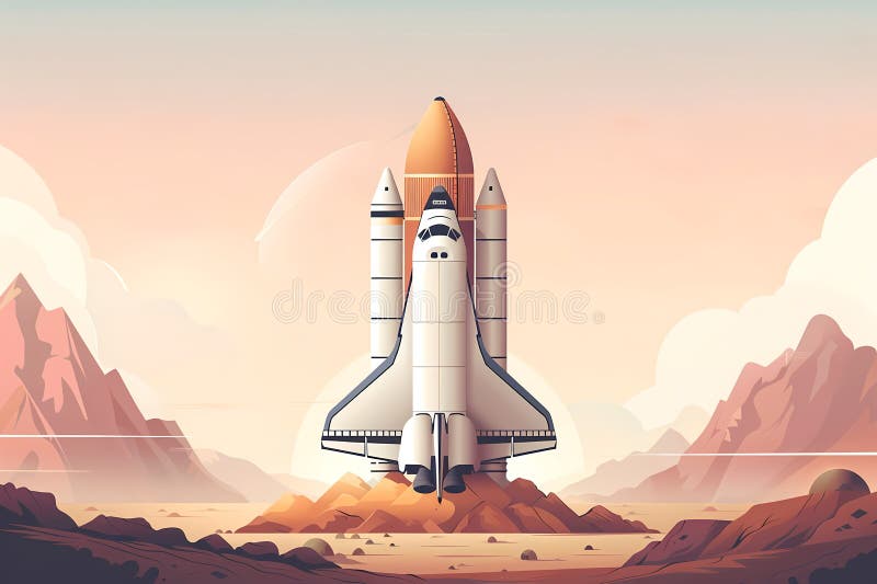 Space Shuttle Illustration stock illustration. Illustration of design ...