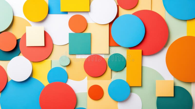 A Sleek and Clear Minimalistic Backdrop, Featuring a Postmodern Collage ...