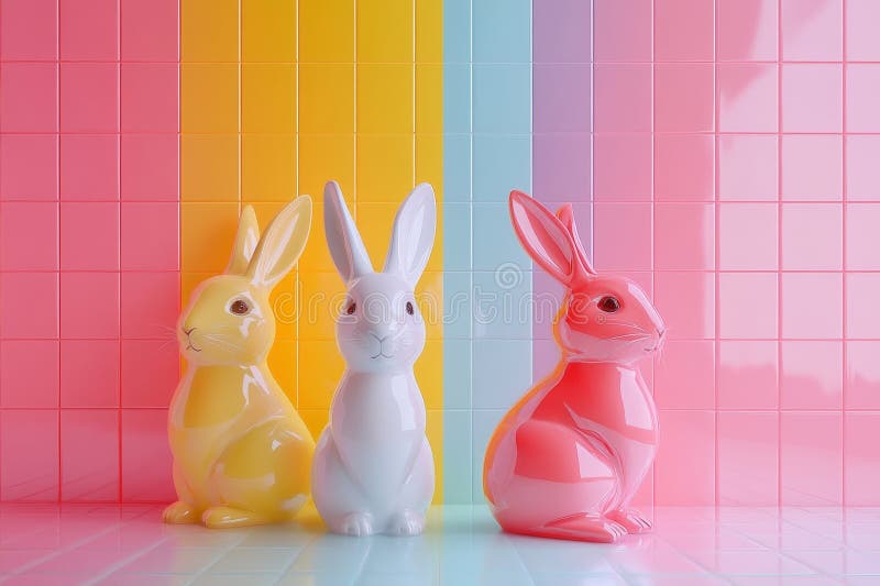 Sleek and Colorful Modern Bunny Designs Minimalist Aesthetics for ...