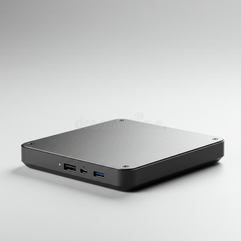 A Sleek, Compact Electronic Device with a Square, Flat Design Made of ...