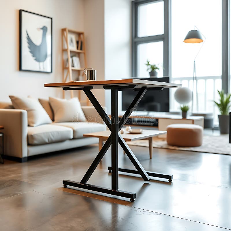 A Sleek Compact Folding Table with Adjustable Height in a Modern ...