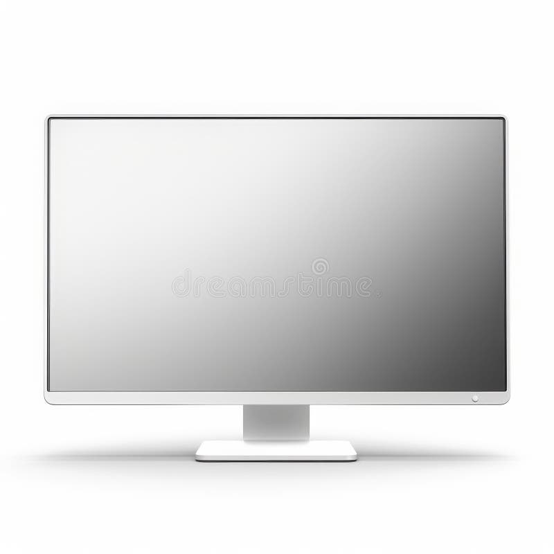 Sleek Computer Display, Perfectly Isolated on a Pure White Background ...