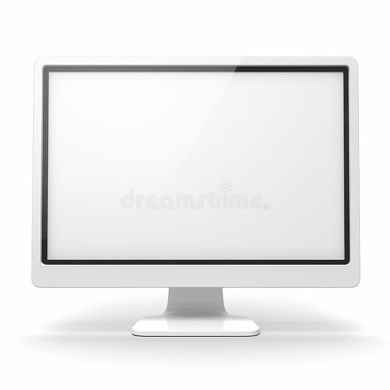 Sleek Computer Display, Perfectly Isolated on a Pure White Background ...
