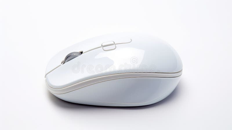 Sleek Computer Mouse White Background Stock Illustration - Illustration ...