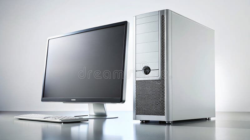 Sleek Computer System Unit a Pristine White Showcase for CuttingEdge ...