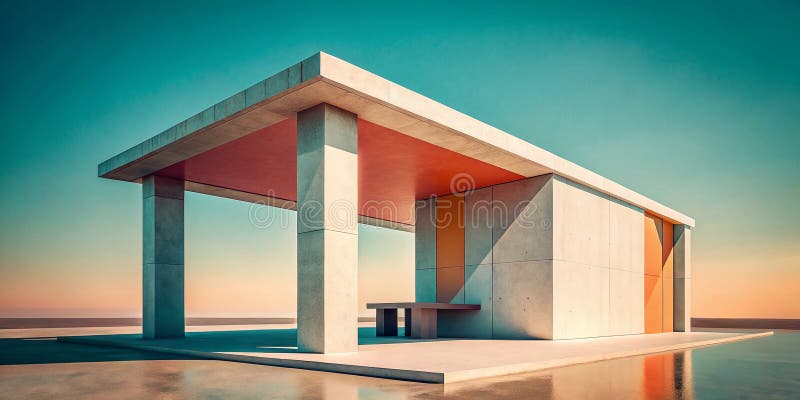 Sleek Concrete Pavilion a Study in Modern Minimalist Architecture and Structural Design ...