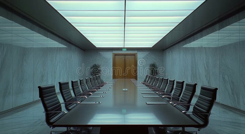Modern Conference Room with Dramatic Lighting in an Urban Setting at ...