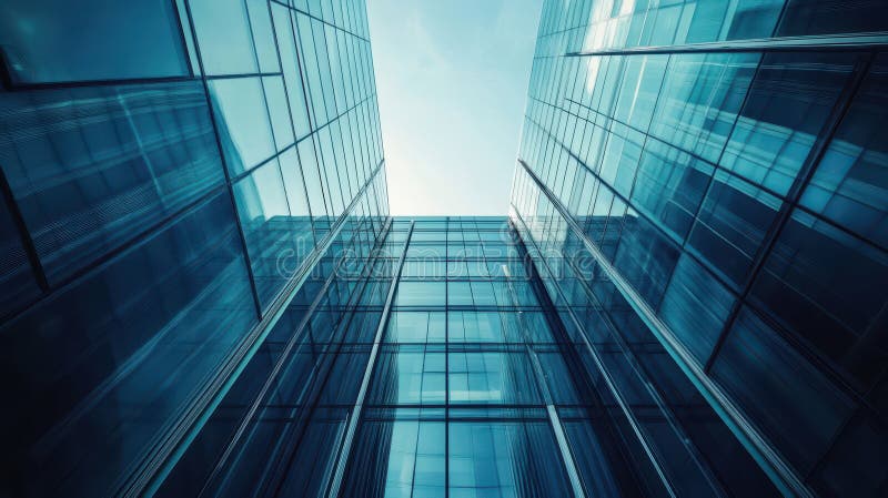 Sleek Contemporary Office Building with Large Glass Windows and Sharp ...