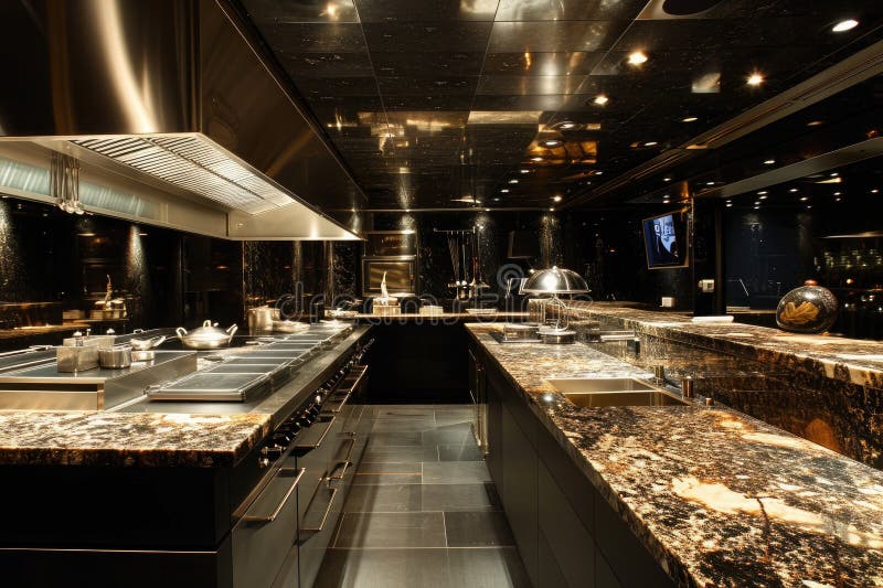 A Sleek and Contemporary Restaurant Featuring Stunning Marble ...