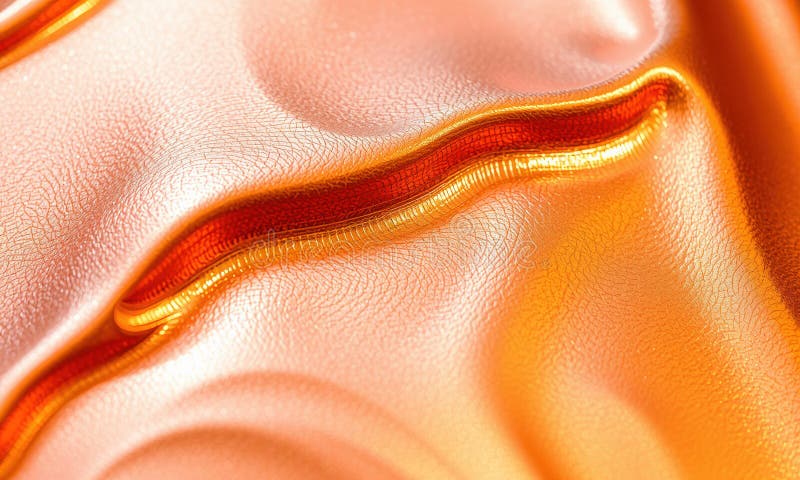 Sleek Copper Liquid Background with Smooth, Flowing Textures and Warm ...
