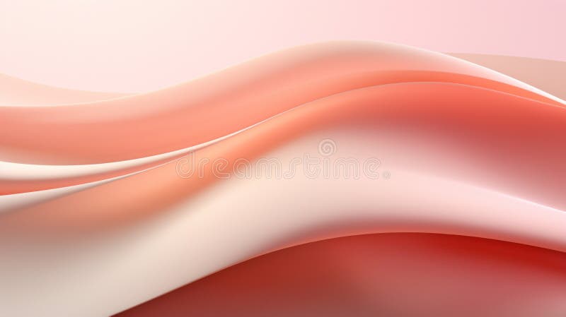 Sleek Coral Pink Wave Design for Modern Decor. AI Generated Stock ...
