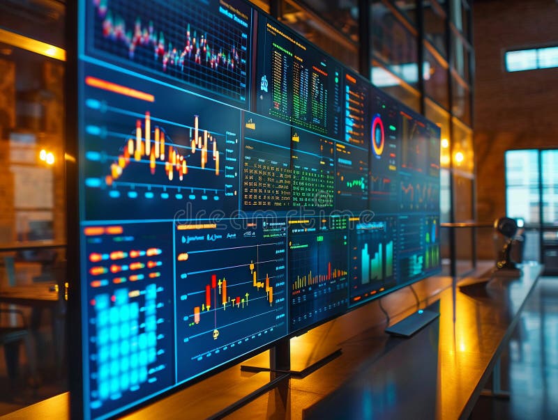 A Sleek Corporate Presentation Screen Stock Illustration - Illustration ...