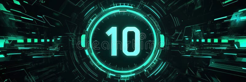 Sleek Countdown Timer Design with Modern Tech Aesthetics and Neon Green ...