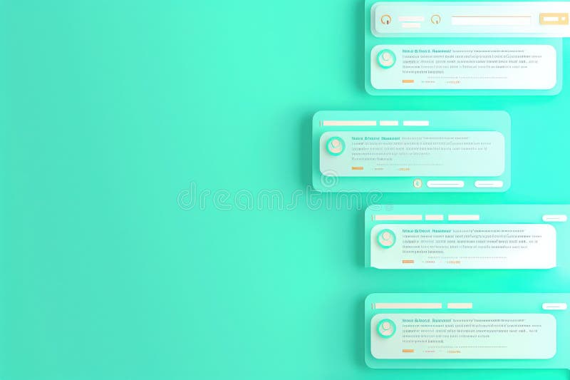 Interactive Customer Support Chat Interface on a Vibrant Turquoise ...