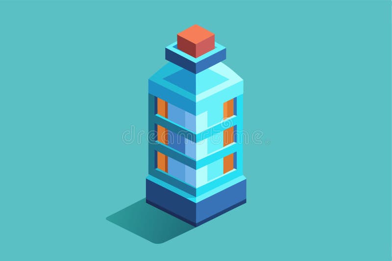 A Sleek, Customizable Water Bottle Design in Isometric Style Stands ... A Sleek, Customizable Water Bottle Design in Isometric Style Stands ...