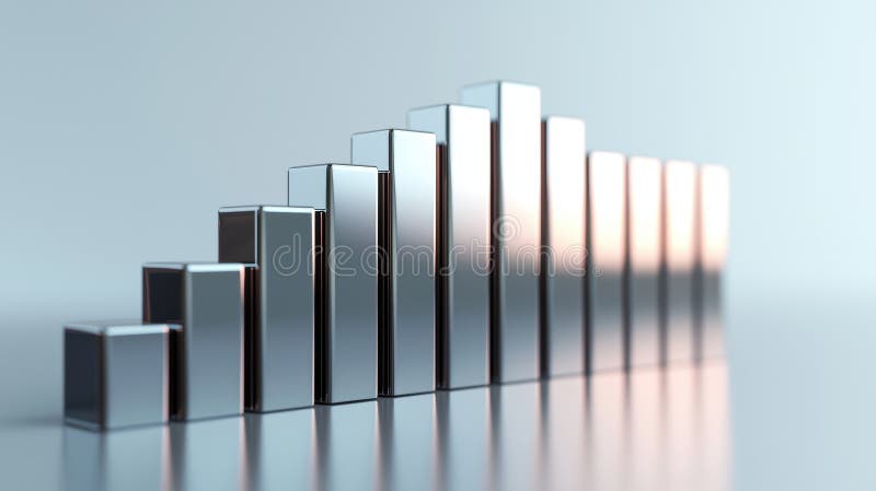 3D Metallic Bar Chart Showcasing Electric Vehicle Market Growth ...