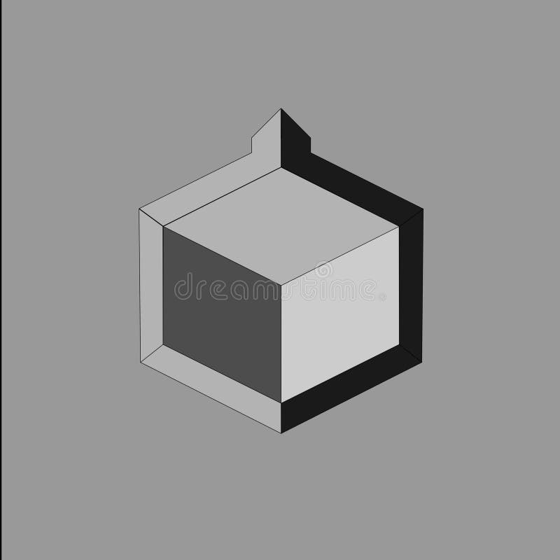 Dynamic Cube a Modern Perspective Stock Illustration - Illustration of ...